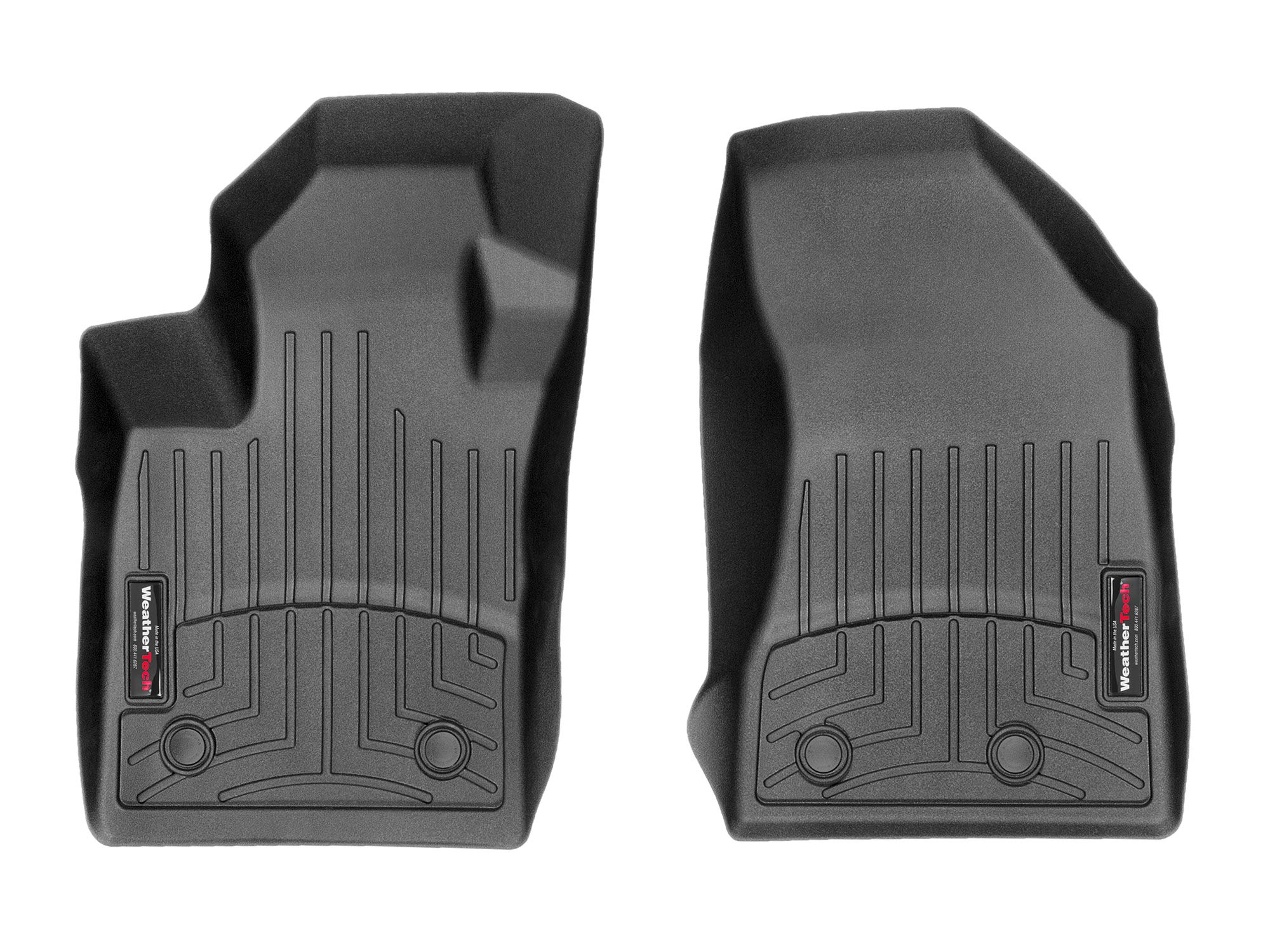 WeatherTech Custom Fit FloorLiners for Jeep Compass - 1st Row (4412051), Black
