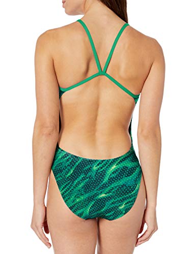 TYR Reaper Cutoutfit, Green, 34