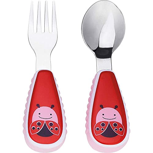 Skip Hop Toddler Utensils, Zootensils Fork & Spoon Set, Monkey