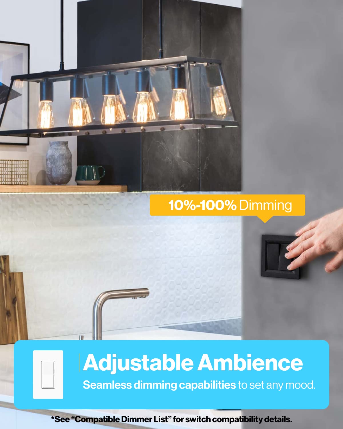Sunco 4 Pack 60W Vintage LED Edison Bulbs Equivalent 8.5W CRI92 800 Lumens, Dimmable ST64 Filament 3000K Warm White E26 Medium Base Light Bulbs High Brightness Clear Glass Waterproof - UL