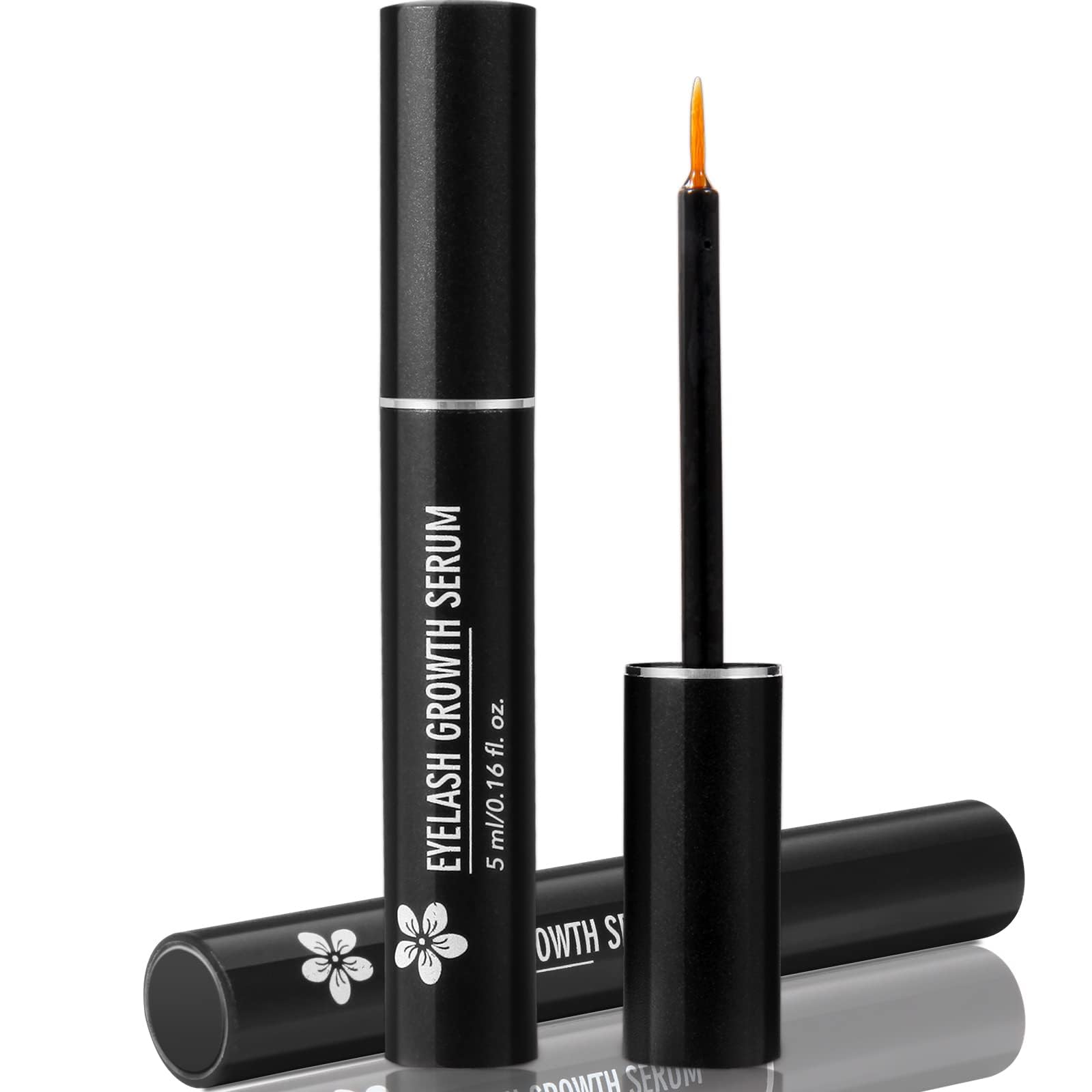 YANTOU Eyelash Growth Serum - Fuller & Longer Looking Eyelashes Lash Enhancing Serum for Natural Lashes or Lash Extensions & Brows, Vegan & Cruelty-Free black