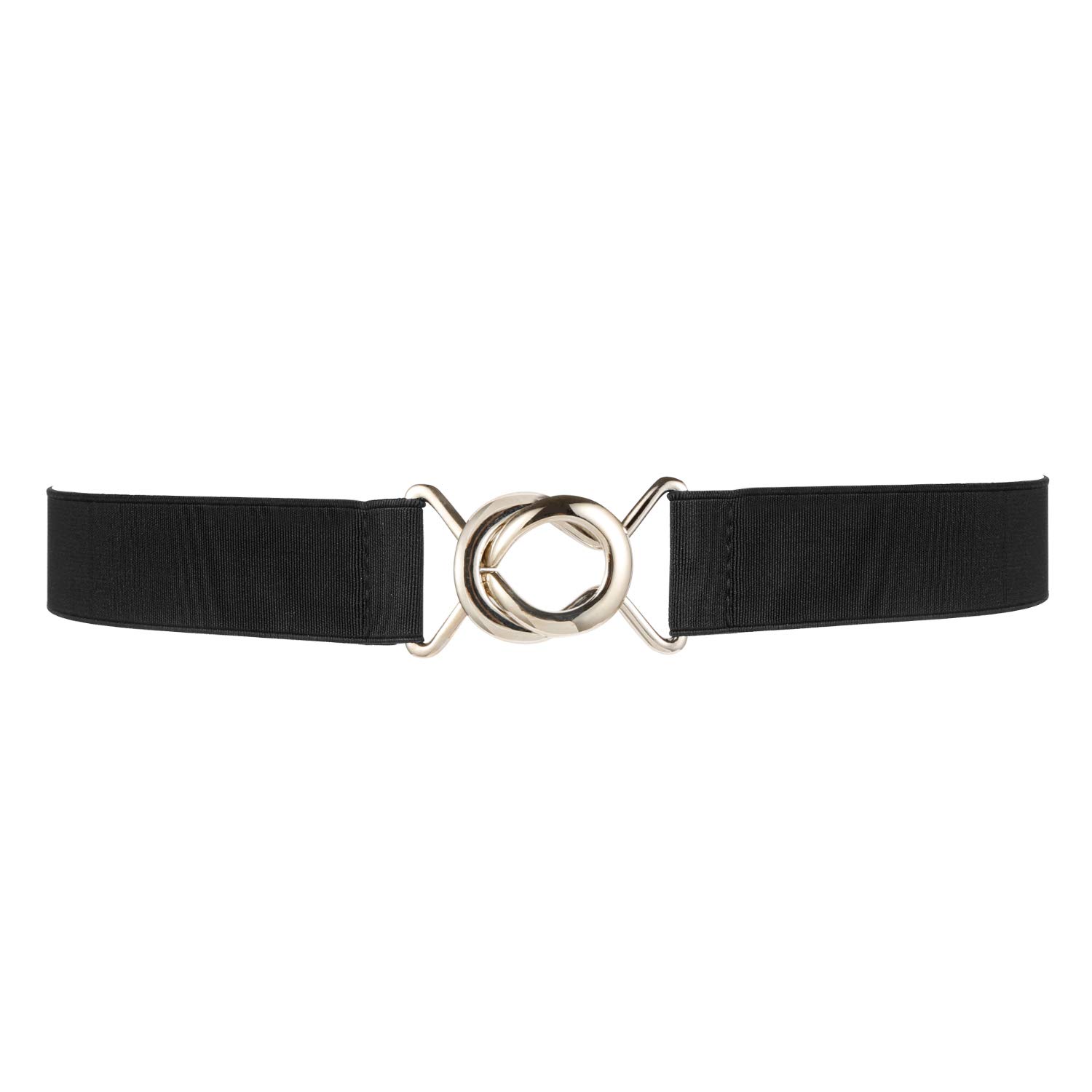 Syuer Women Stretchy Skinny Waist Belt Simple Style Elastic Belt for Jeans Dresses (L-XL (30β-36β), Black)