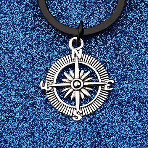 WUSUANED No Matter What Where When Compass Best Friend Keychain Set Long Distance Friendship Gift For Sister Best Friends