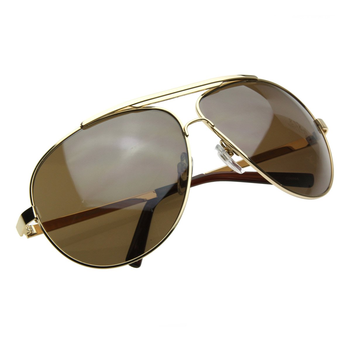 zeroUV Oversized Aviator Sunglasses for Men and Women, UV400 Protected 80s Style Large Aviators 70mm (Black/Smoke)