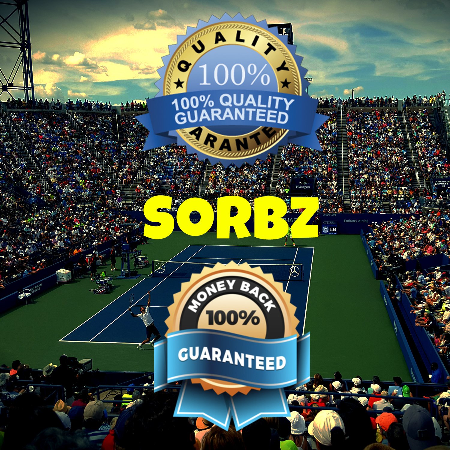 Sorbz Tennis Dampeners - Super 12 Pack - Have Fun and Personalize Your Racket with Shock Absorbers - Perfect Tennis Gift (Winners)