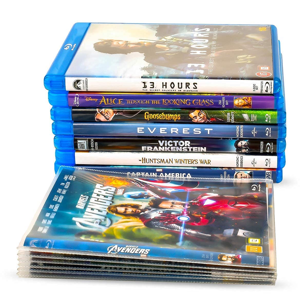 Tarifold Blu-Ray Disc Protective Sleeve with Closing Flap and Space for Cover – 50/Pack (10283)