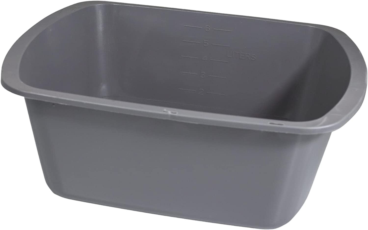 Wash Basins – Rectangular Plastic Hospital Bedside Soaking Tub [2 Pack] Small 7 Quart Graduated Bucket - Portable Washbasin for Washing, Cleaning, Foot Bath, Washing Dishes, Face Cleansing Bowl