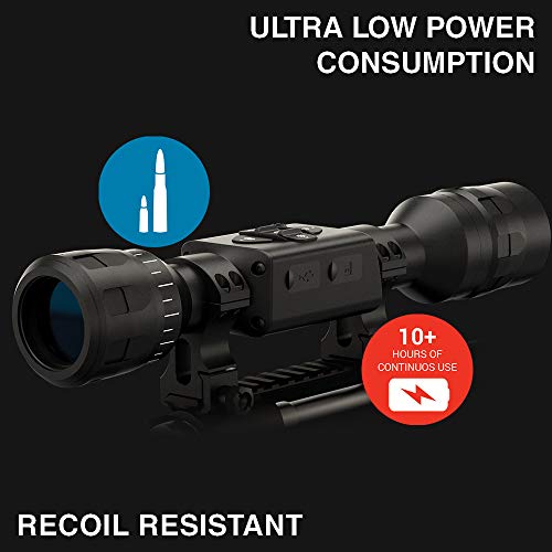 X-Sight LTV Ultra Light Day/Night Hunting Scope w/QHD+Sensor, Video Record, 10hrs+ Battery Power (5-15x)