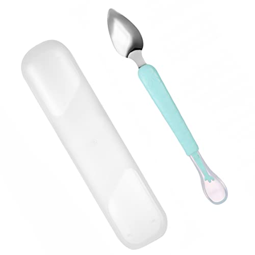 Toddmomy 2 Sets Grapefruit first feeding spoon grapefruit spoons serrated training spoon Spoons Feeding Spoon