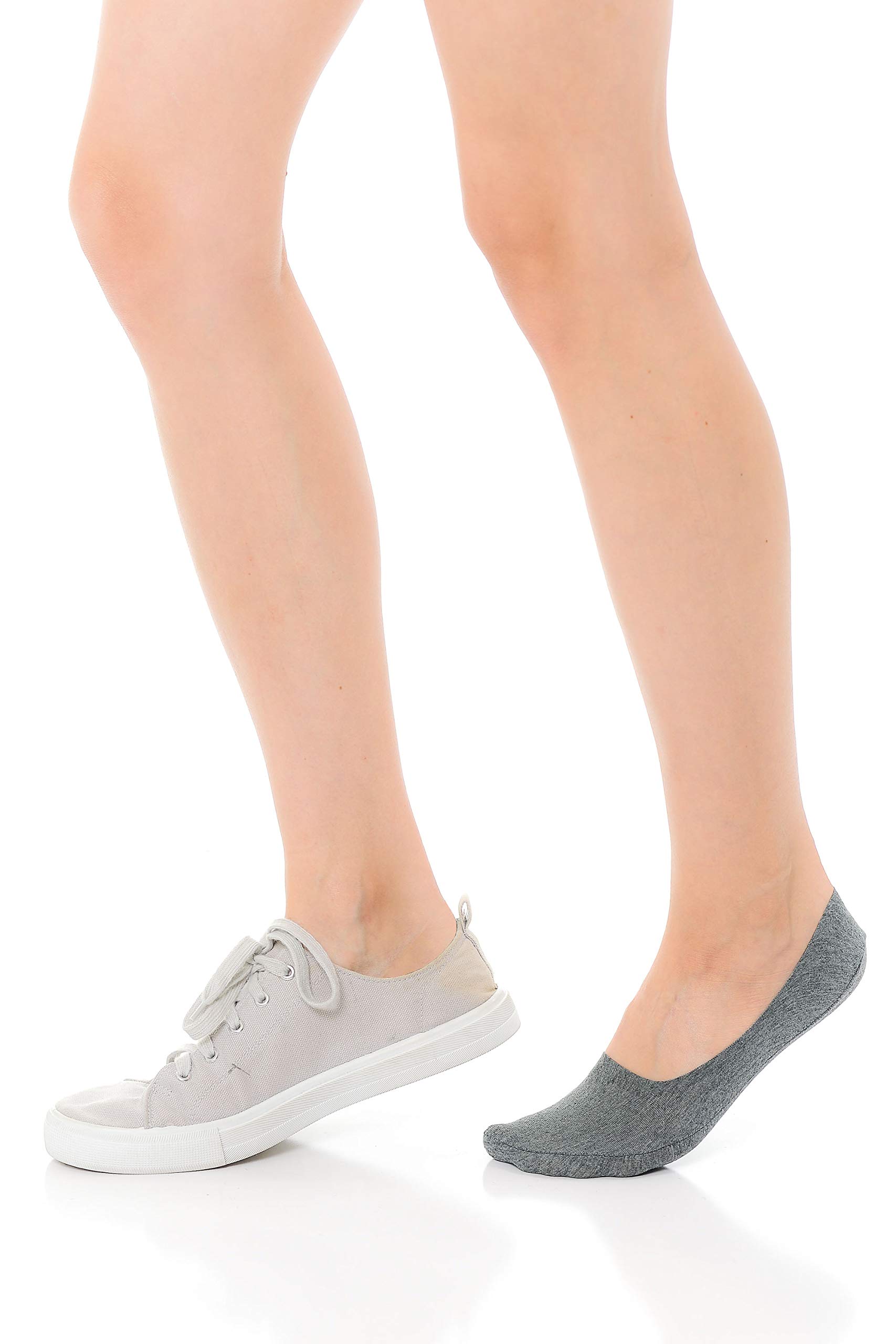 UNID No Show Socks for Women - Low-Cut, Soft Cotton, Non-Slip Silicone Boat Line