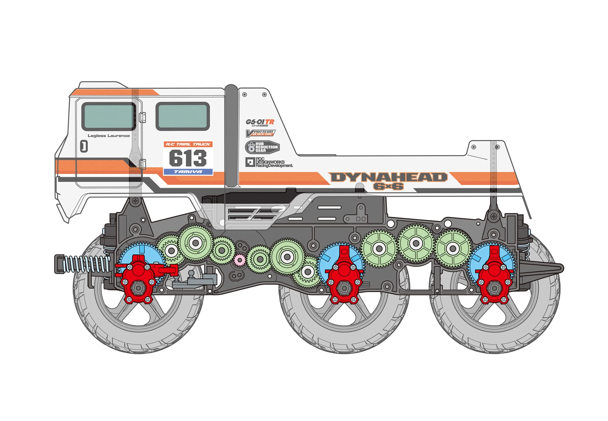 Tamiya 58660 1/18 Rc Dynahead 6x6 G6-01 Truck Kit