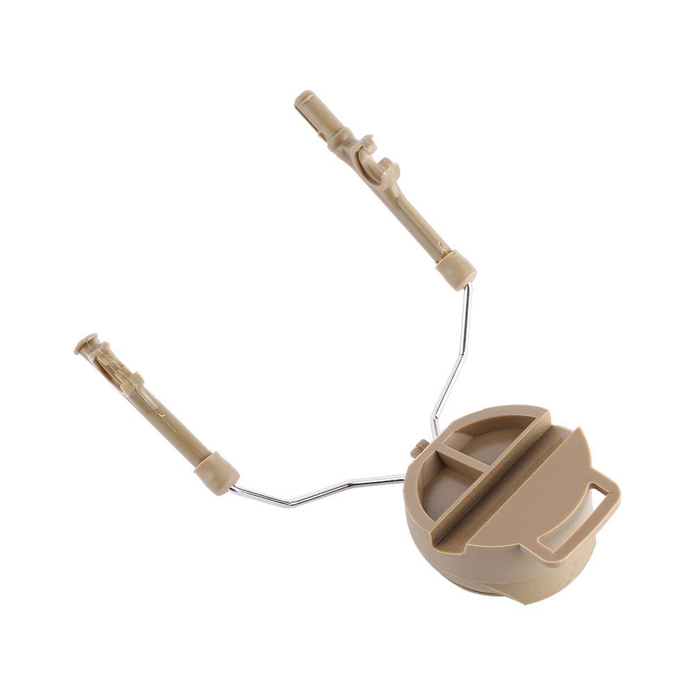 Suspension Headset Support , Plastic+Steel Rail Headset Support Adapter(2pcs) (Tan) for peltor comtac peltor comtac xpi headset airsoft headset arc rail adapter arc rail gloglow ear pro helmet mount p