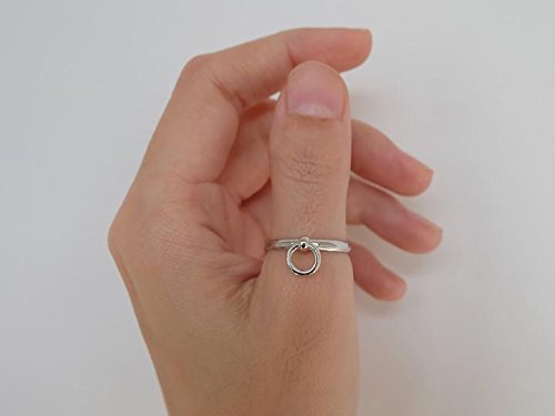 SOVATS Small Open Circle Thumb Ring for Women 925 Sterling Silver Rhodium Plated - Simple, Stylish &Trendy Nickel Free Ring, Size 9