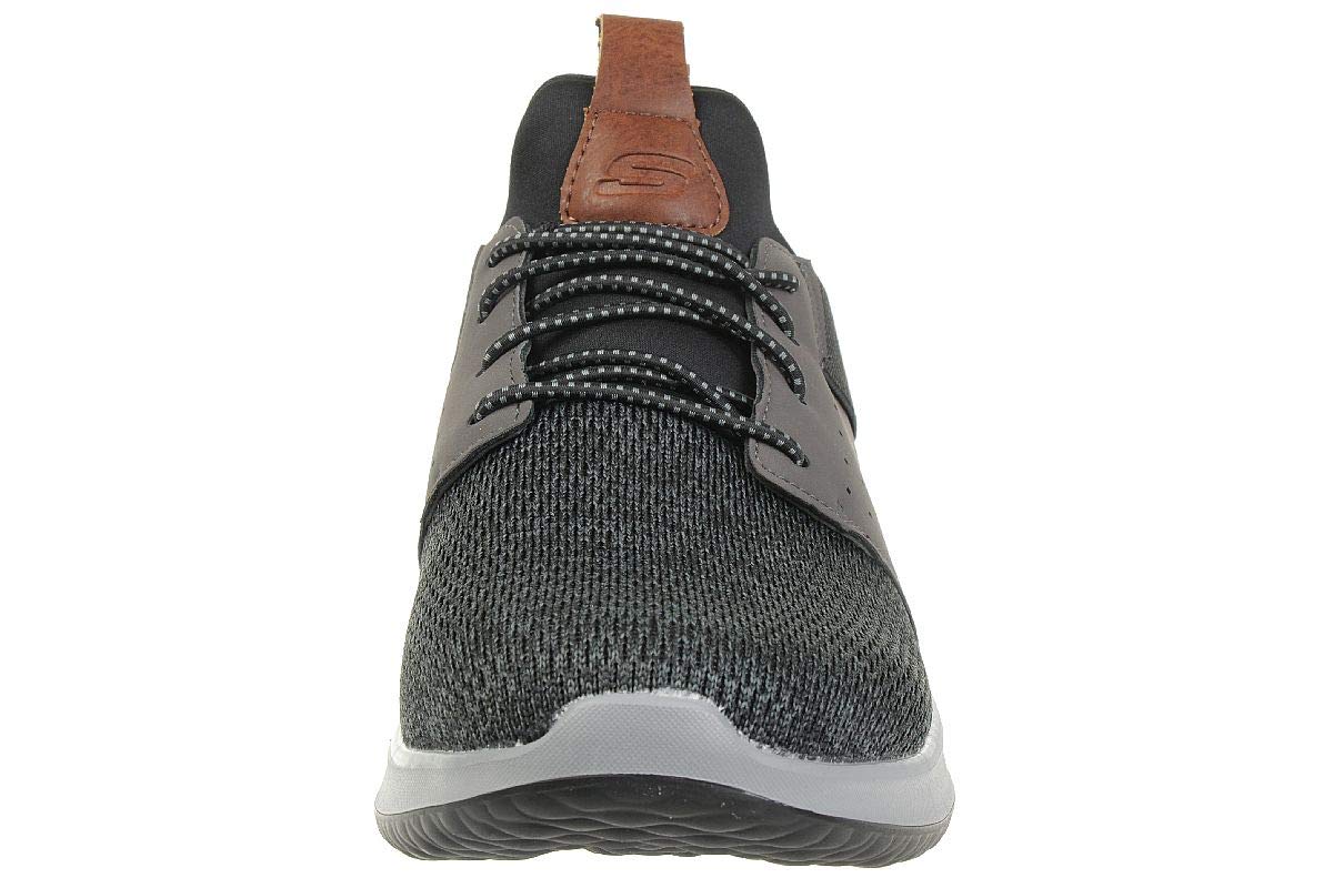 Skechers Men's Classic Fit-Delson-Camden Sneaker, Black/Grey, 9 M US