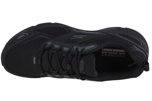 Skechers Men's Gorun Consistent-Athletic Workout Running Walking Shoe Sneaker with Air Cooled Foam, Black/Charcoal, 14 X-Wide