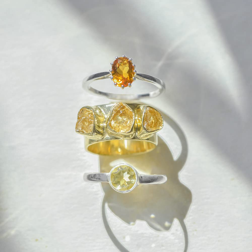 YoTreasure 1.0 ct. t.w. Citrine Dainty Ring in .925 Sterling Silver