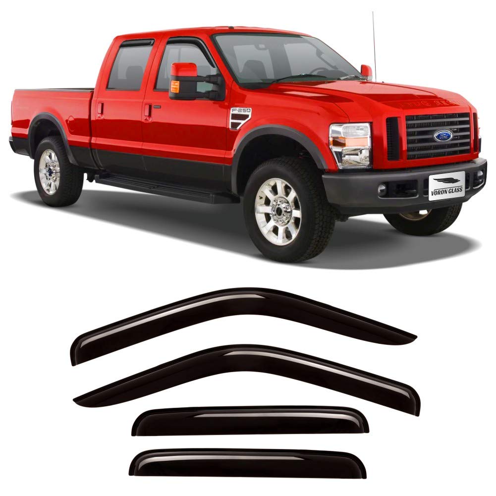 Voron Glass Extra Durable Rain Guards for, Window Deflectors, Vent Window Visors, 4 Pieces -