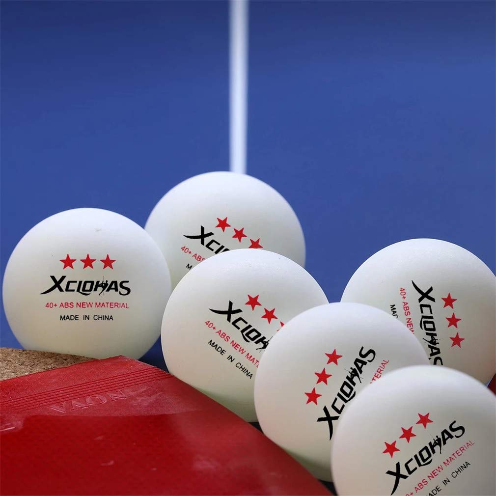 XCLOHAS Advanced Ping Pong Balls 3 Star 2.8G 40MM+ ABS Plastic Table Tennis Balls White 100 Pack Bulk Sale with Drawstring Carry Bag