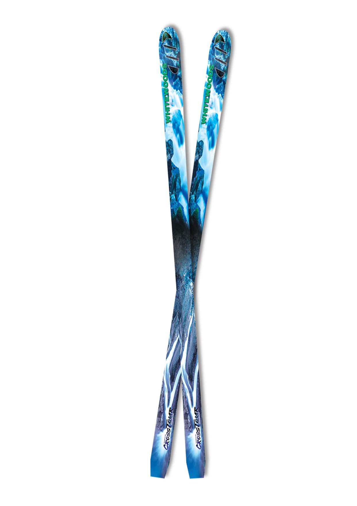 Whitewoods Junior Laminated Wood Core Lightweight Cross Touring Skis with Powder Tip, 137