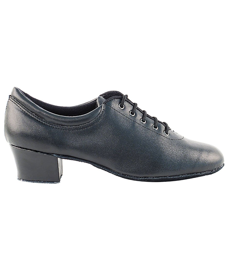 Very Fine Dance Shoes - Ladies Practice, Cuban Low Heel Ballroom Dance Shoes - 2601-1.5-inch Heel and Foldable Brush Bundle - Black Leather - 9