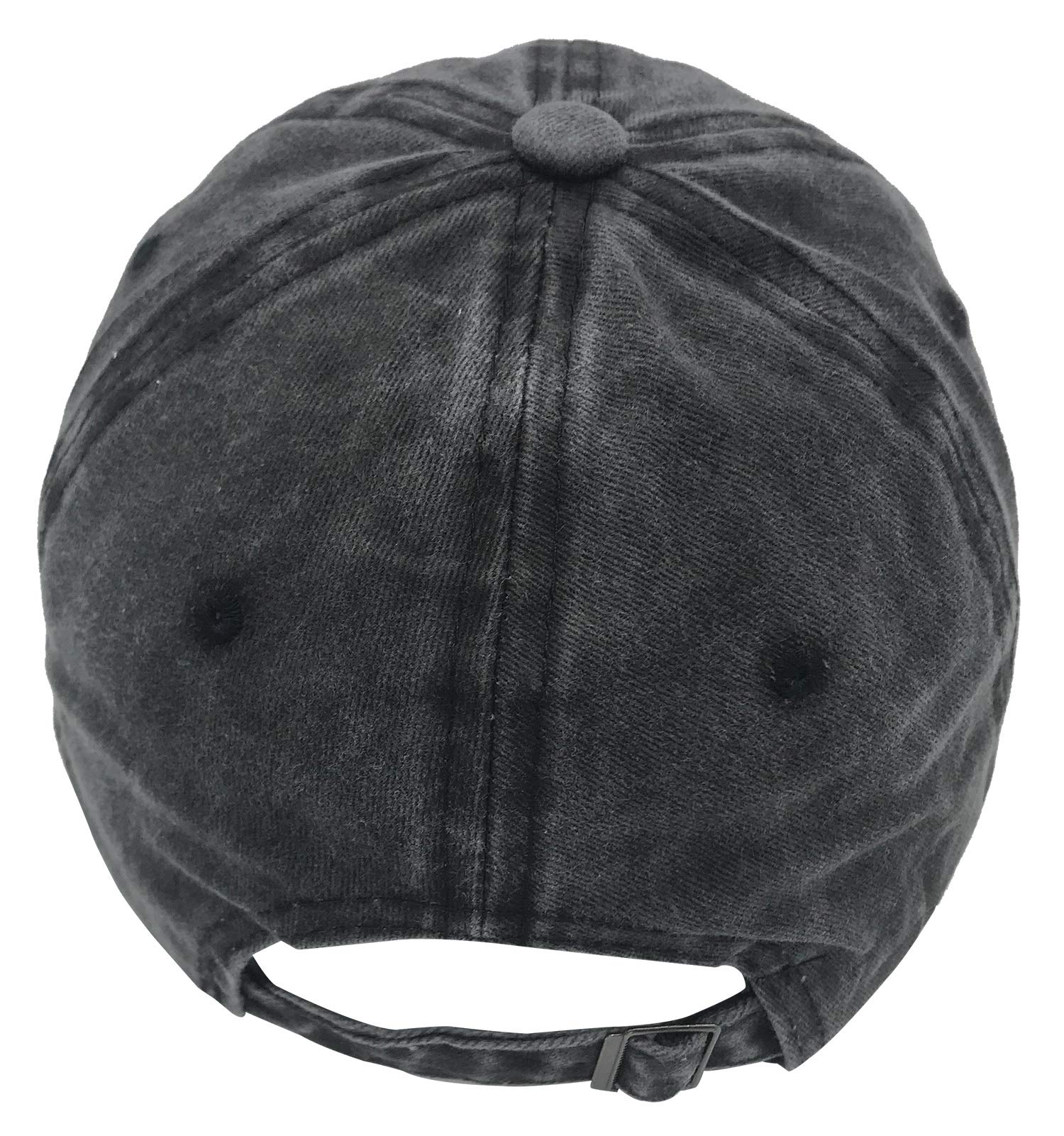 Unisex Make America MAGA Great Again Vintage Adjustable Baseball Cap Denim Dad Hat (One Size, Embroidered Black)