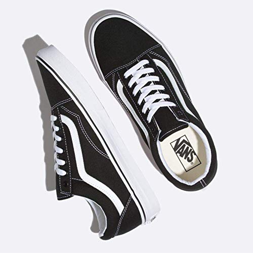 Vans Unisex Old Skool Black/White Canvas Skate Shoes 8.0 Men / 9.5 Women
