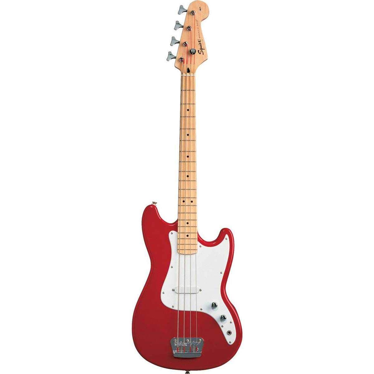 Squier Bullet Bronco Bass, Torino Red, Maple Fingerboard