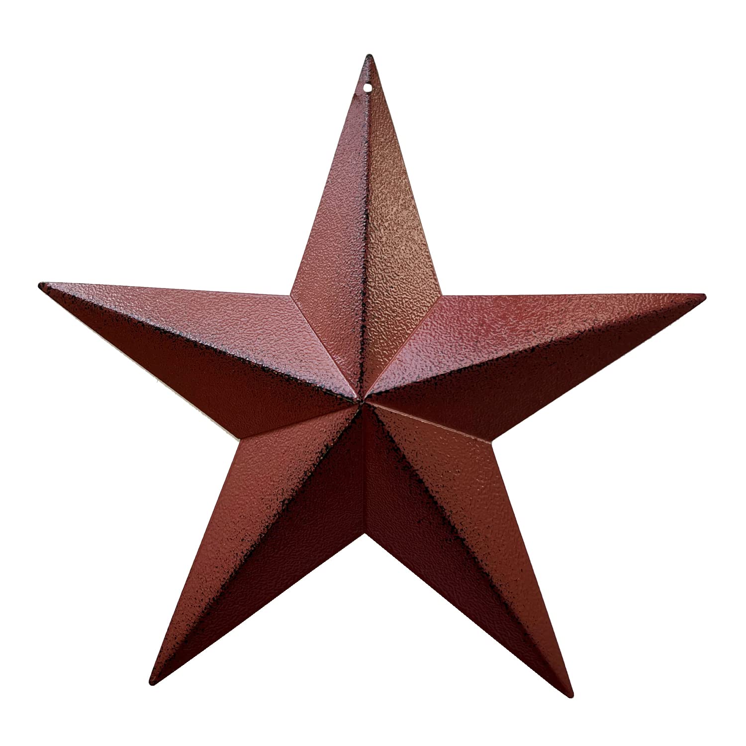 Rainbow Handcrafts Rustic Metal 3D Barn Star Patriotic Wall Decoration Vintage Wall Star Country Primitive Home Decor July 4th Country Americana Patriotic Wall Ornament,Outdoor Decoration 8 inches