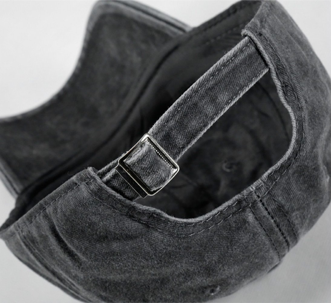 Unisex Pocket Sloth Vintage Jeans Adjustable Baseball Cap Cotton Denim Dad Hat (One Size, Black 1)