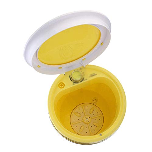 Yellow Washing Machine,Portable Mini Washing Machine, Compact Laundry Washer Dehydration,Drain Pipe
