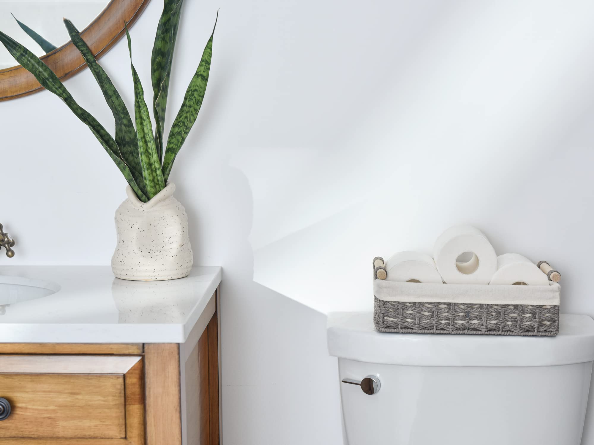 StorageWorks Seagrass Woven Storage Baskets