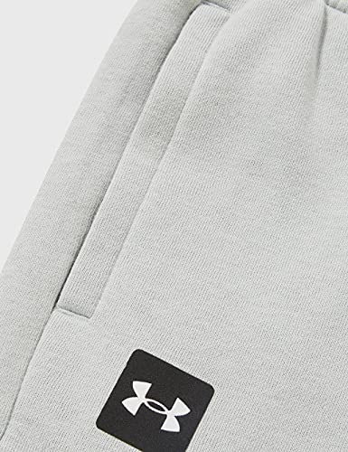 Under Armour Boys' Rival Fleece Logo 2 Shorts , Mod Gray Light Heather (011)/Onyx White , Youth Small