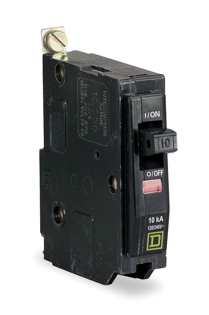 SCHNEIDER ELECTRIC Miniature 120/240-Volt 40-Amp QOB140 Molded Case Circuit Breaker 600V 150A, Black