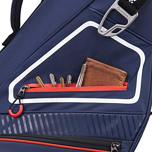 TaylorMade Stand 8.0 Bag, Navy/White/Red, Large