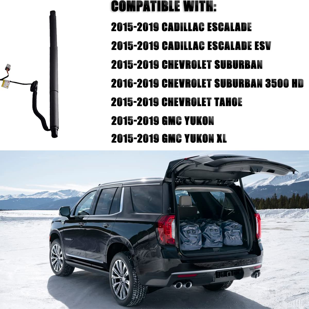 Unikpas Rear Liftgate Power Lift Support Shock Strut Compatible for Chevrolet Suburban 2015-2019 GMC Yukon 2015-2019 Cadillac Esclade 2015-2019 Left SideReplace Tailgate Actuator 84306929