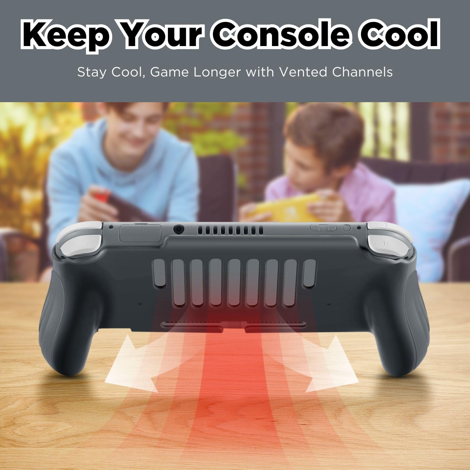 TNP Pro Grip Case for Nintendo Switch Lite Protective Shell Cover (Black) Vented Comfort Enhance Ergonomic Grips, Lightweight, Slim, Scratch & Shock Protector Nintendo Switch Lite Accessories