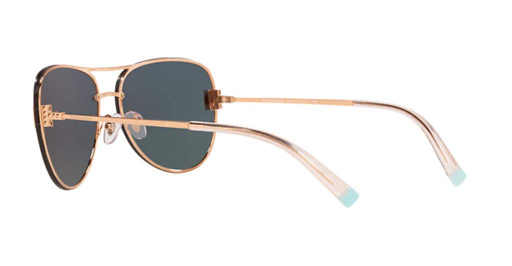 Tiffany & Co TF3066 - 61054Z Sunglasses RUBEDO w/ GREY MIRROR ROSE GOLD Lens 62mm