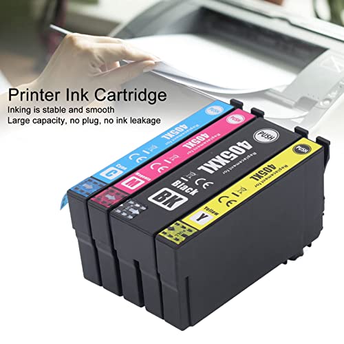 YEmirth 4PCS Ink Cartridge Smooth Output BK C M Y Printer Ink Cartridge Set for Workforce Pro WF 3820DWF