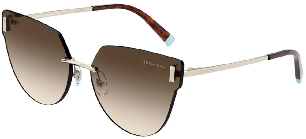 Tiffany & Co. Woman Sunglasses Pale Gold Frame, Brown Gradient Lenses, 62MM