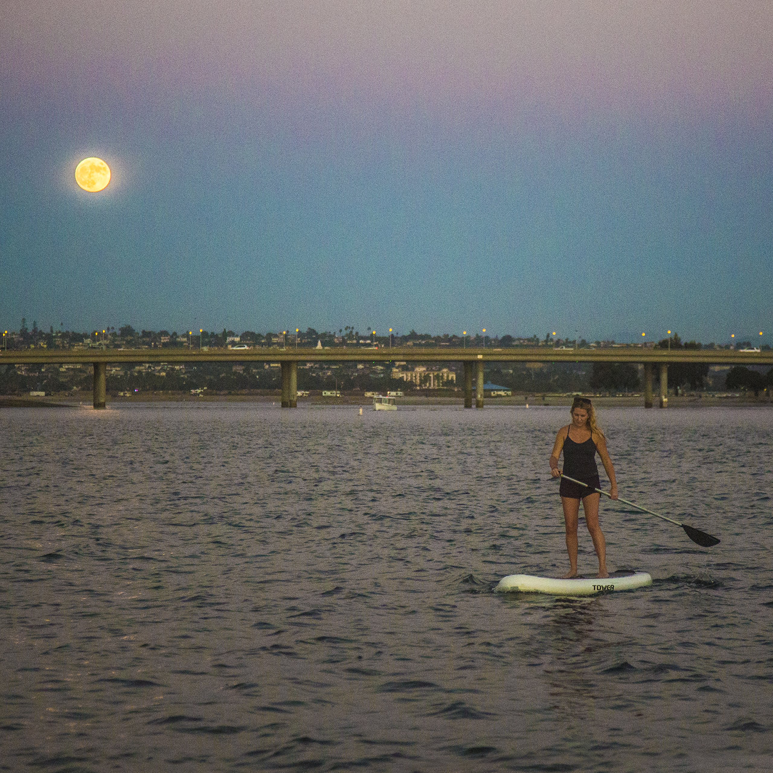 TOWER Inflatable 10’4” Stand Up Paddle Board - (6 Inches Thick) - Universal SUP Wide Stance - Premium SUP Bundle (Pump & Adjustable Paddle Included) - Non-Slip Deck (Yachtsman - 10'4")