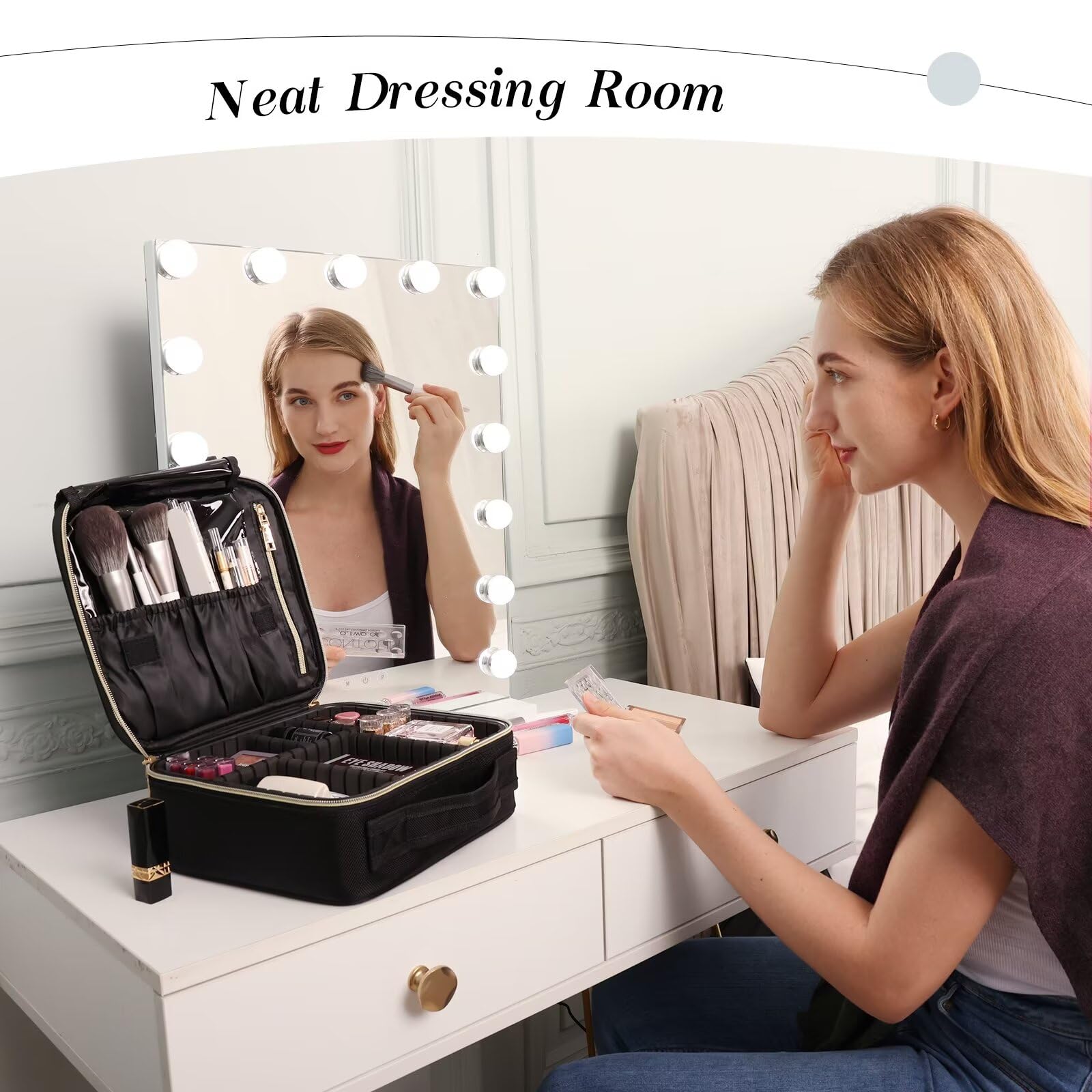 Stagiant Makeup Bag,Travel Makeup Bag, Makeup Organizer Bag for Women,Make up Case Cosmetic Brushes Toiletry Bags,Marble