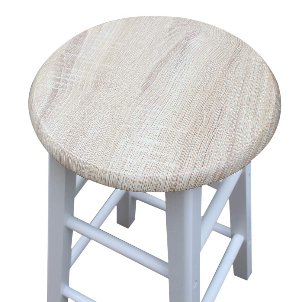 UDeuxff Bar Table and Chairs Set,Solid Wood Folding Dining Cart with 2 Free Stools for 2,Kitchen,Small Spaces (B)