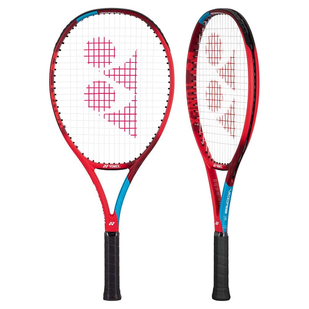 Yonex VCORE 25 Inch 6th Gen Junior Tennis Racquet, Tango Red