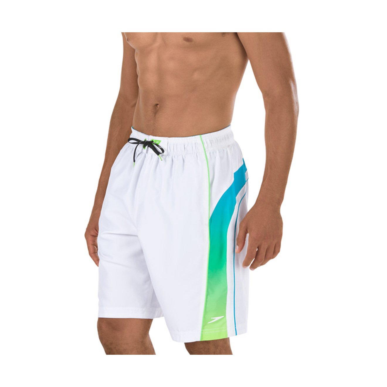 Speedo Men's Engineered Ombre Splice Volley 21 Inch, White, Medium