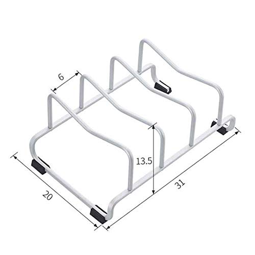 WUDILU Pan Organizer Rack Kitchen Organizer Pot Lid Holder Dishes Stand Holder for Cutting Board Cabinet Storage