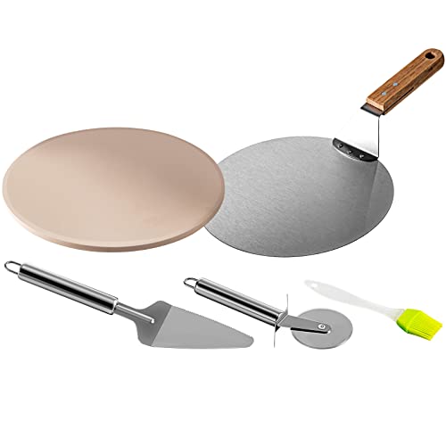 VEVOR Pizza Oven for Outside - Portable Pizza Oven Kit with Pizza Stone, Pizza Shovel, Pizza Cutter, Thermometer for Camping,Stainless Steel Camp Pizza Oven, (13 inch, Silver)