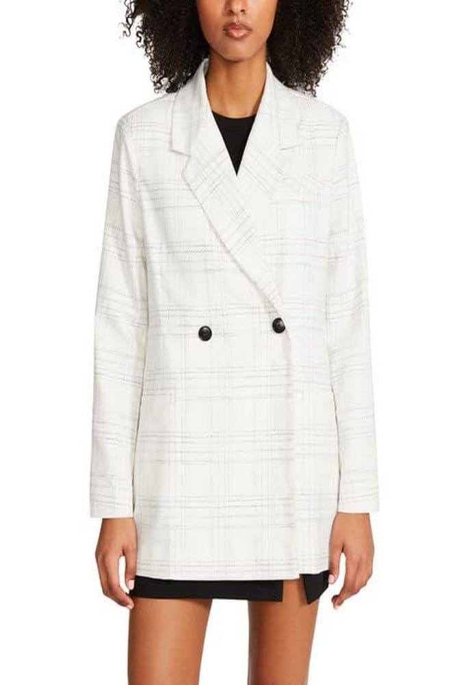 Steve Madden Apparel Women's Nika Blazer, Optic White, Small