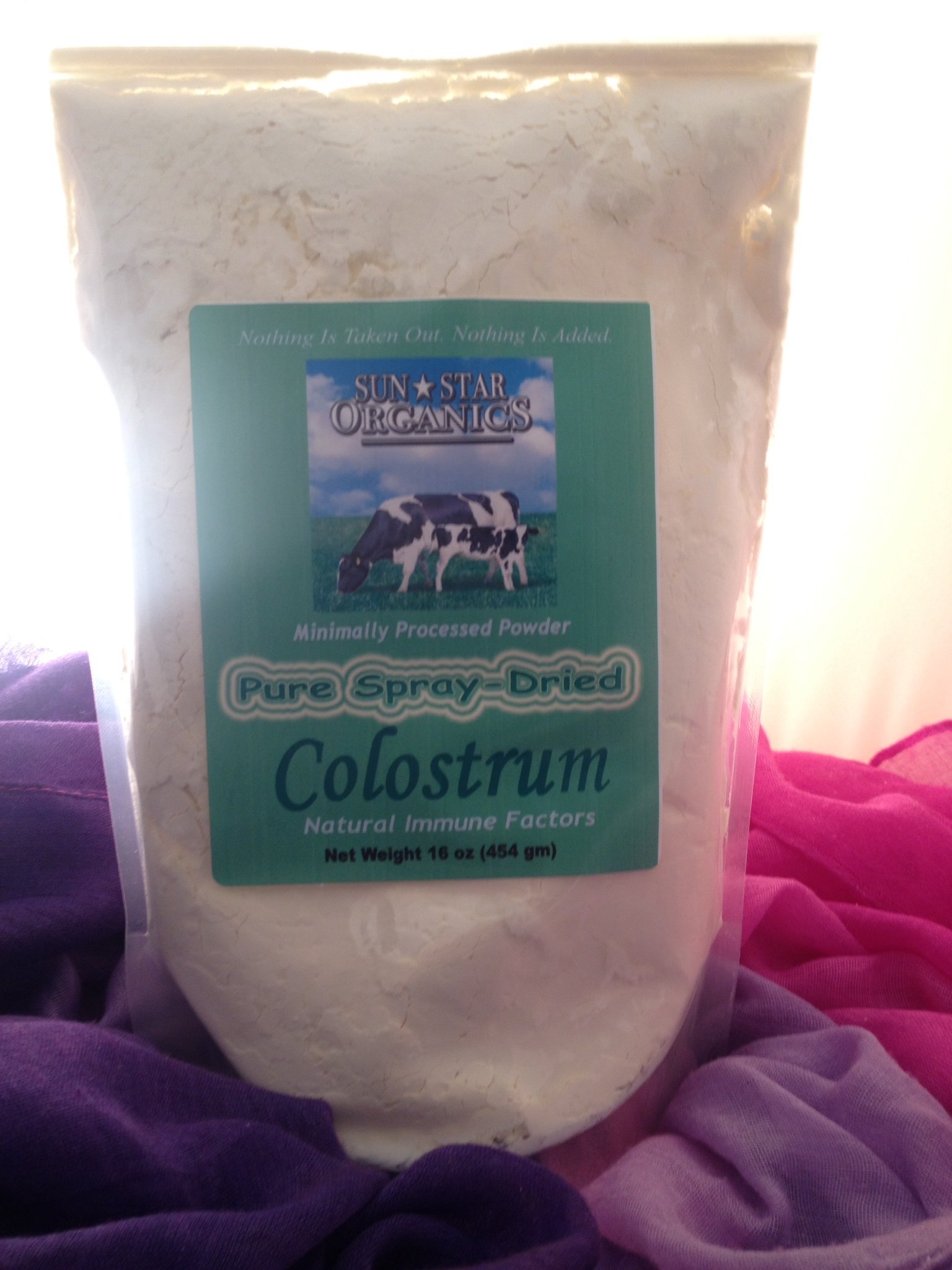 Sun Star Organics Native Colostrum - High 20 IgG - 1st Milkings (1 Pound)