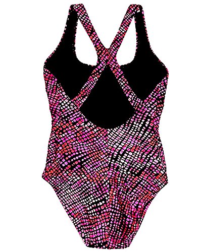 Speedo Womens Ultraback Racerback Athletic Training One Piece Swimsuit, 10 - Pink