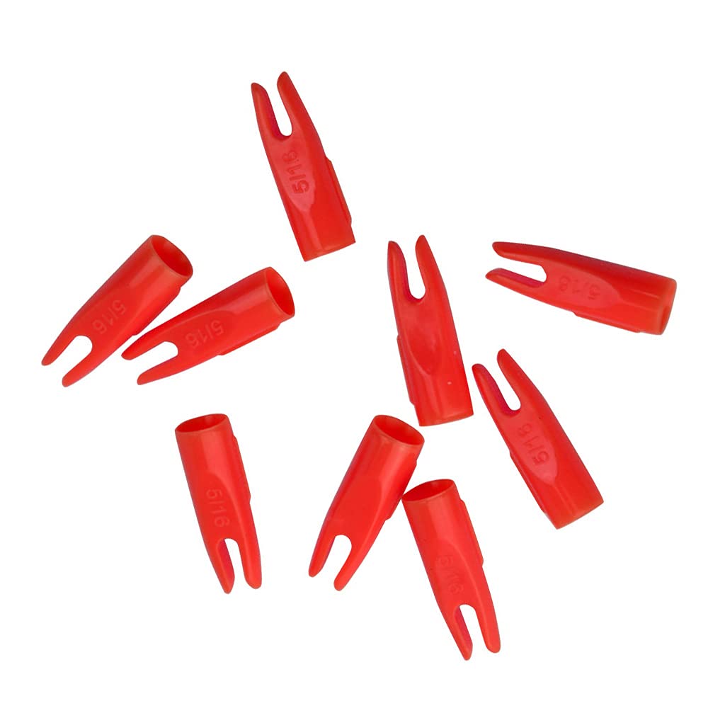 ZZYB 50pcs Archery Plastic Arrow Nocks 5/16" Plasticnock Arrow Tails Replacement Nock Outwear Arrow Tails Archery Arrow Shaft End Accessories (Red)